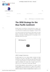 The 2050 Strategy for the Blue Pacific Continent - Pacific Security College